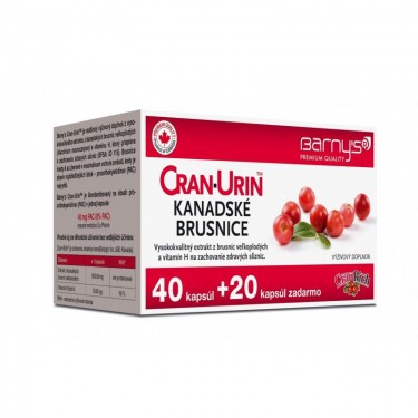 Barnys Cran-Urin Kanadské brusnice 40+20 cps - Lieky24.sk
