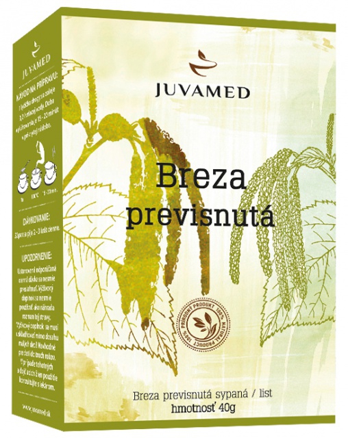 Juvamed BREZA PREVISNUTÁ - LIST sypaný čaj 40 g | Lekáreň Lieky24.sk